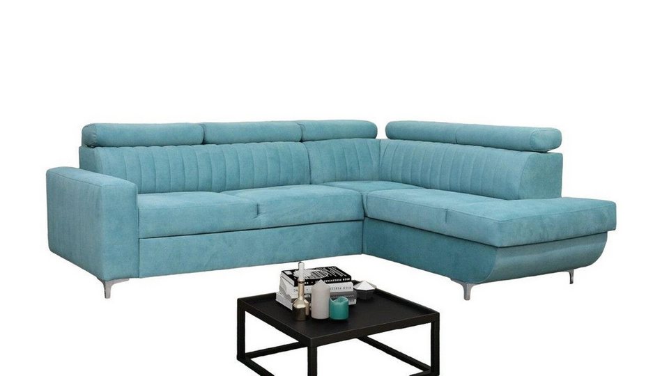 Xlmoebel Ecksofa Blaue Sofalandschaft Stoff Ecksofa Design Texil