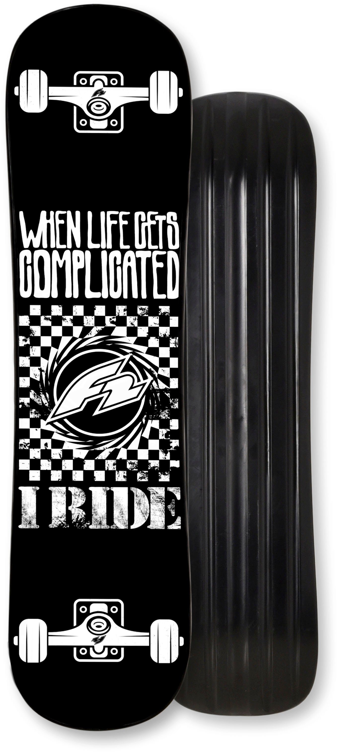 F2 Snowskate Snowdeck (1 St), Gerillte Kanäle an der Unterseite