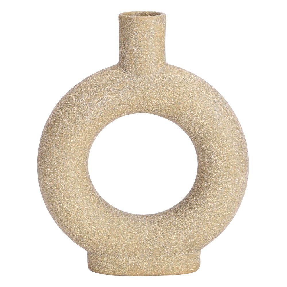 Matches21 Home And Hobby Dekovase Hübsche Blumenvase Modern Beige Vase