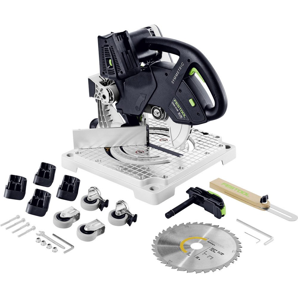 FESTOOL Akku-Kapp-Gehrungssäge SYMC 70 EB-Basic Leistensäge 36 V 216 mm ...