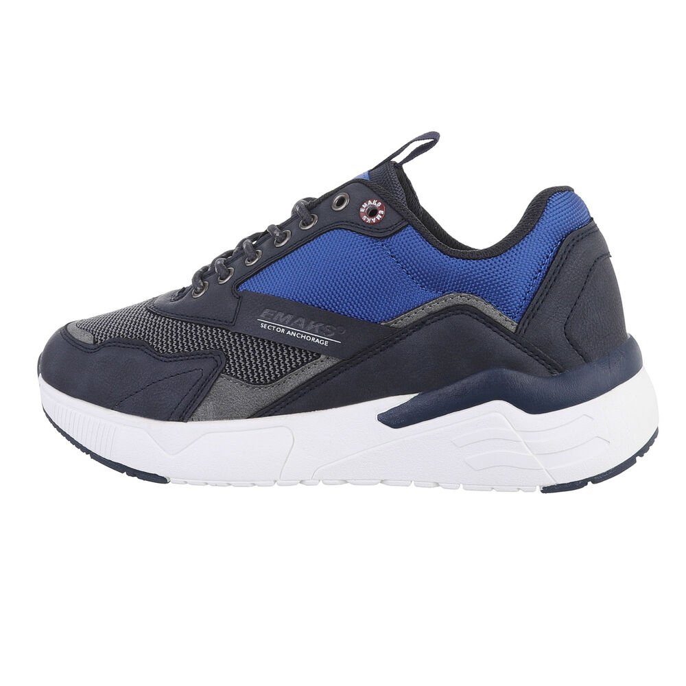 Ital Design Herren Low Top Freizeit Sneaker Flach Sneakers In Blau