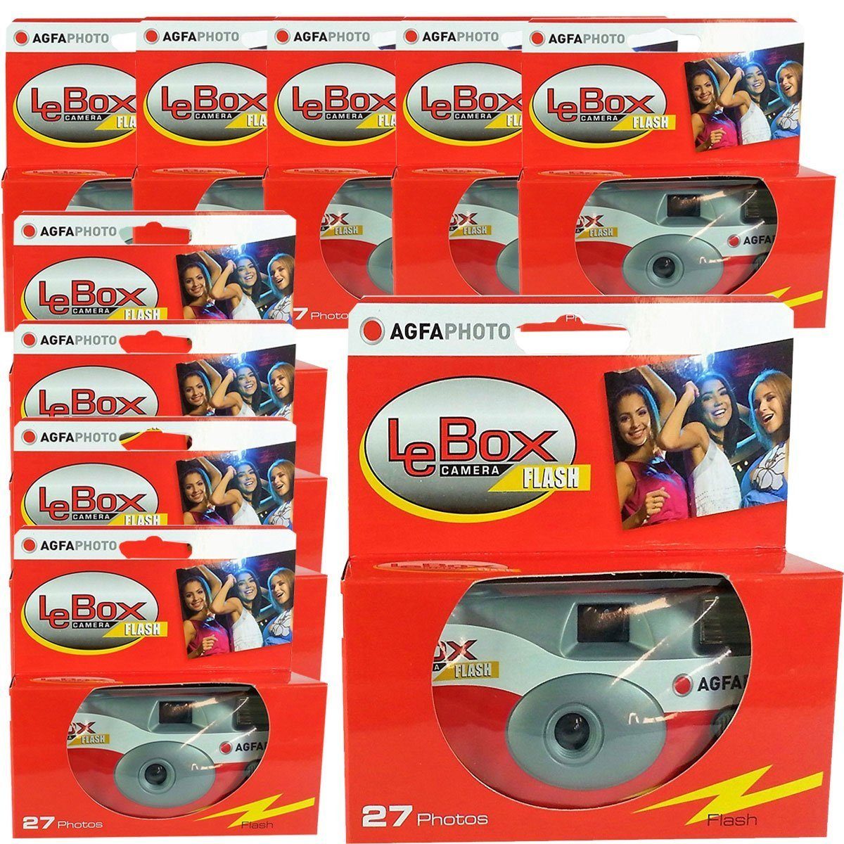 AgfaPhoto 10 x Einwegkamera Agfa Le Box Einwegkamera