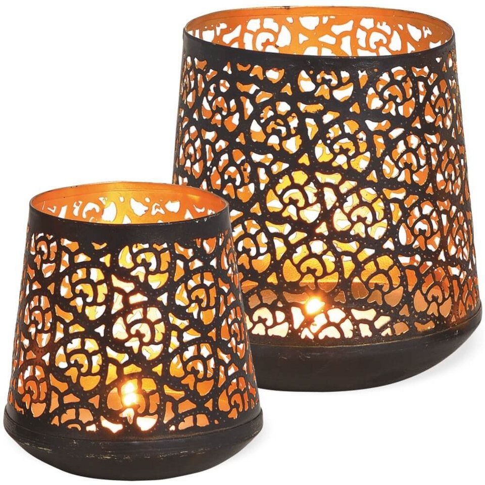 matches21 HOME & HOBBY Kerzenhalter Windlichter Orient Lochmuster 2er Set matches21 HOME & HOBBY Kerzenhalter Windlichter Orient Lochmuster 2er Set