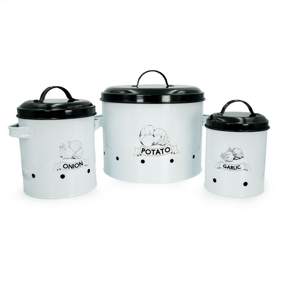 Intirilife Vorratsdose Eisen 3 Tlg 3er Set Vorratsdosen Mit Deckel