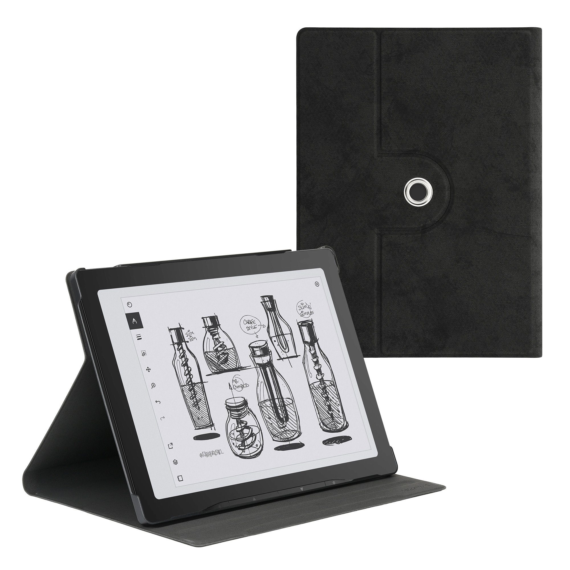 Kwmobile Klapphülle Für Pocketbook Inkpad Lite Hülle Mit Stifthalter