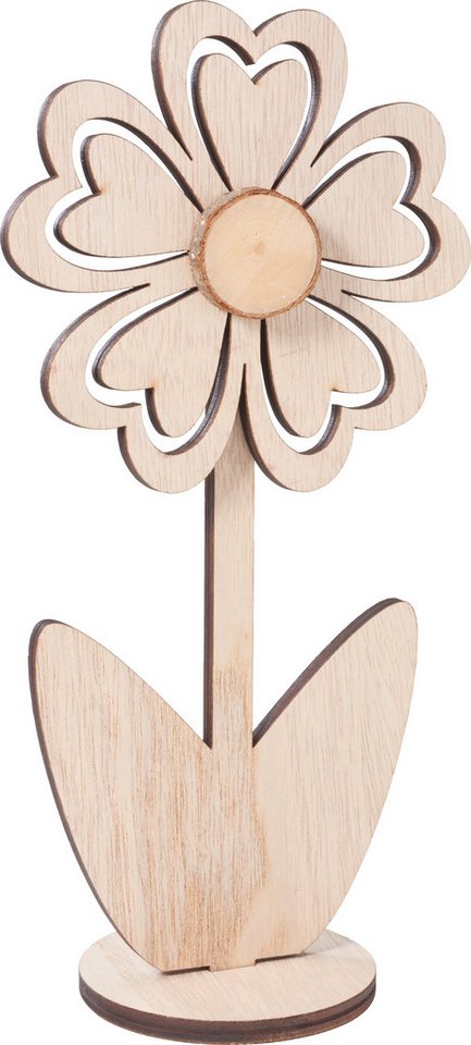 Vbs Dekoobjekt Holz Blume Lola 2 Tlg 26 Cm