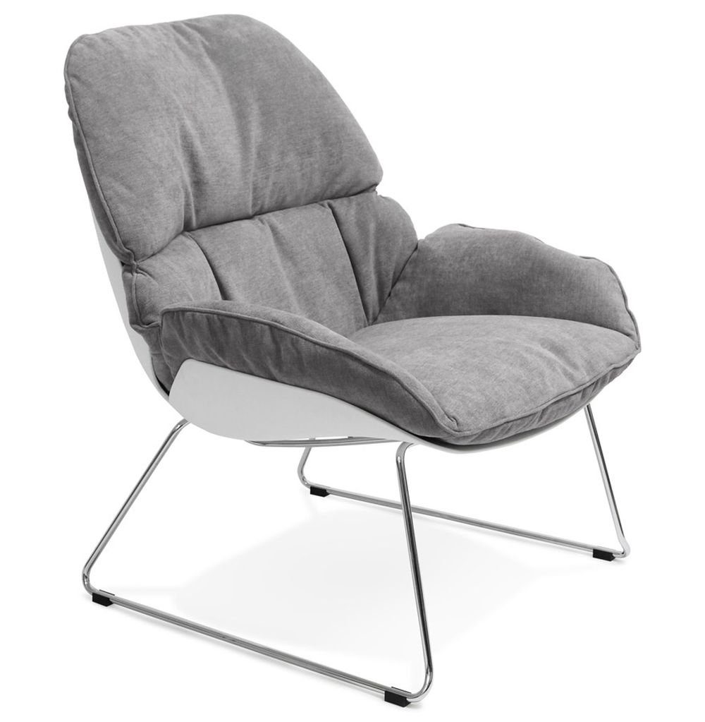 KADIMA DESIGN Relaxsessel NANDIN Sessel Textile Beige/Grau (light grey) 69