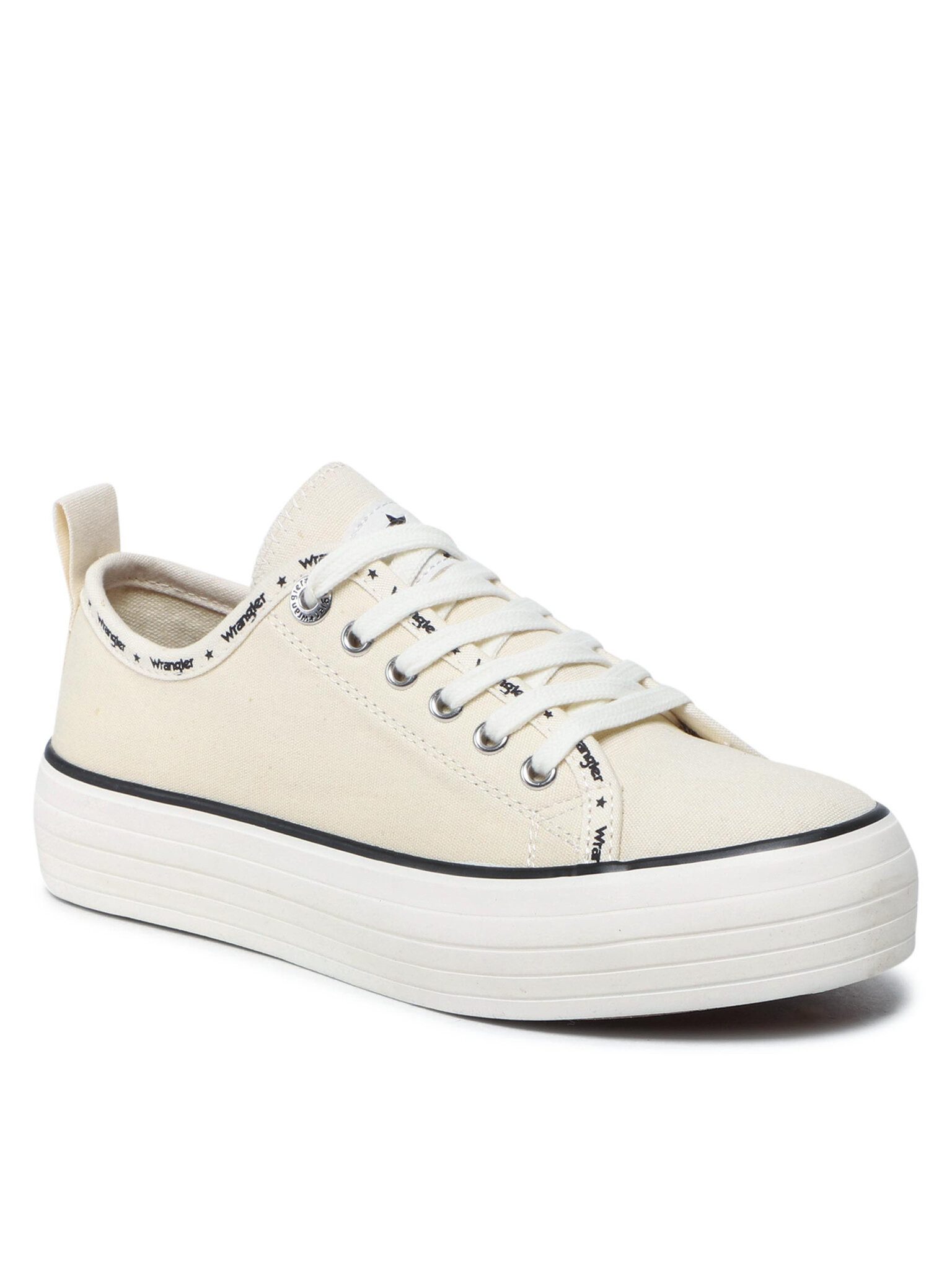 Wrangler Sneakers aus Stoff Java WL21520A Ecru 021 Sneaker