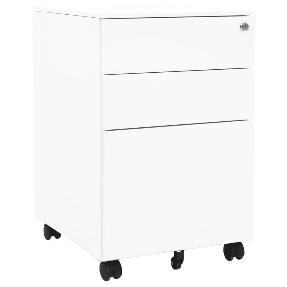 Möbelando Rollcontainer 3006985 Abschließbar Aus Stahl In Weiß Mit 3
