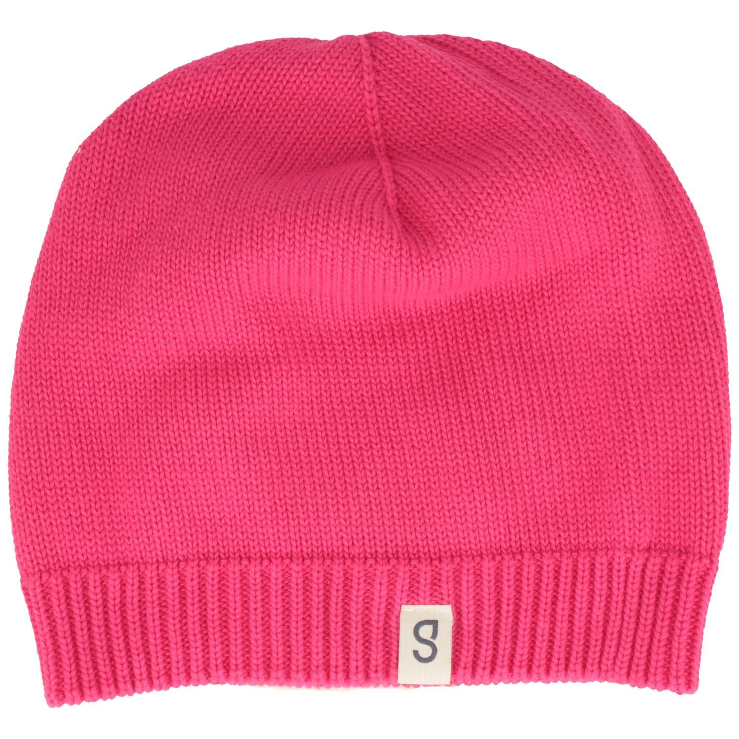 Breiter Strickmütze Unifarbene Beanie aus Bio-Baumwolle