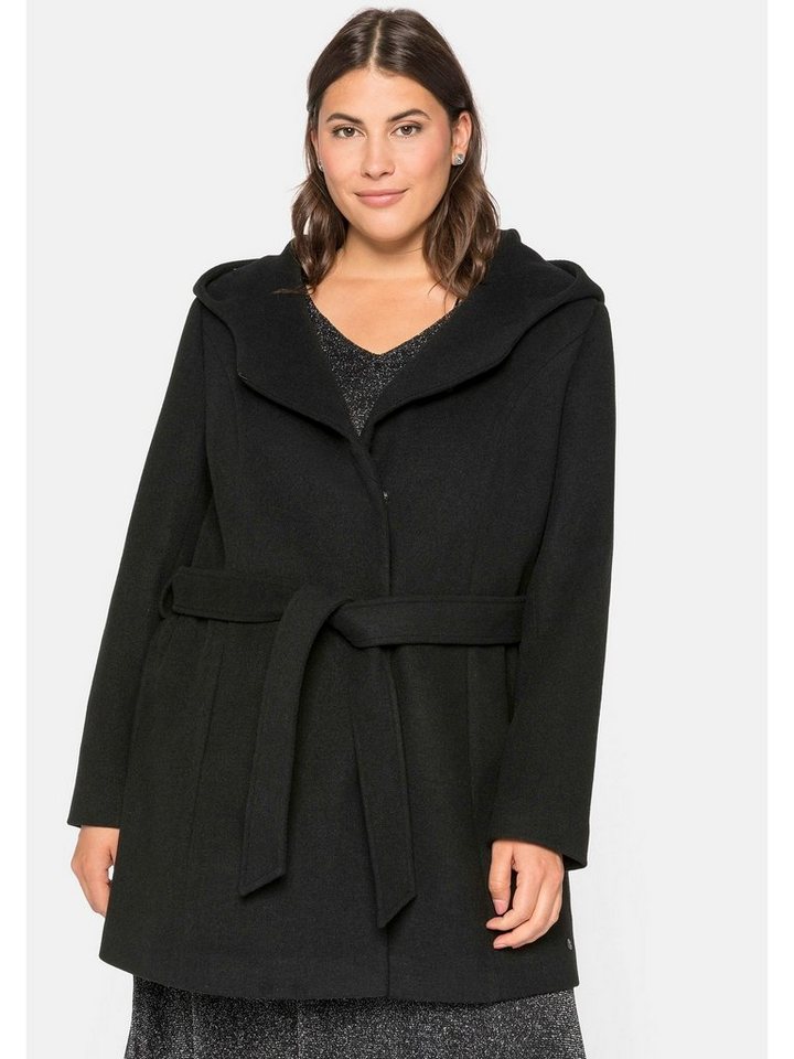 Sheego Outdoorjacke Jacke Mit Wollanteil Und Bindegürtel
