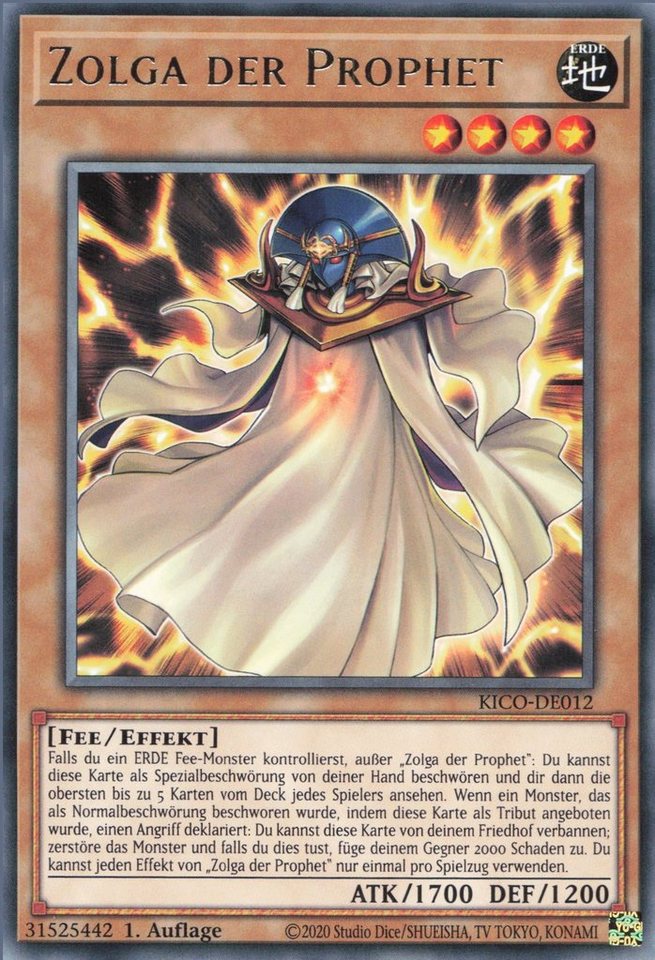 ReCollectibles Sammelkarte YuGiOh Karte Zolga der Prophet deutsch, Yu ... ReCollectibles Sammelkarte YuGiOh Karte Zolga der Prophet deutsch, Yu ...