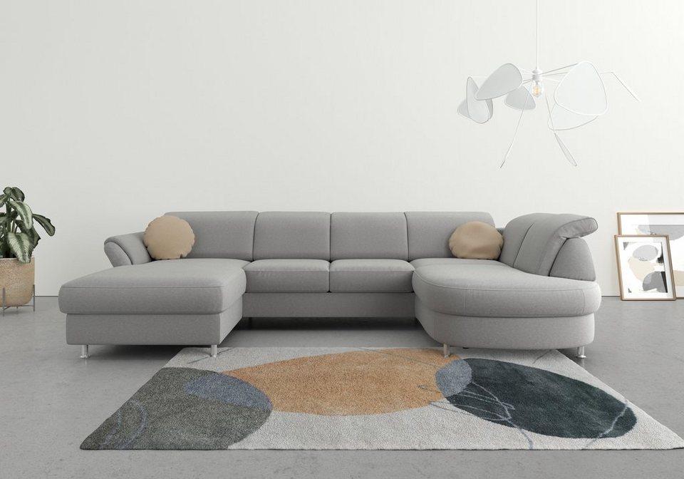 Sitandmore Wohnlandschaft Apulia U Form Wahlweise Bettfunktion
