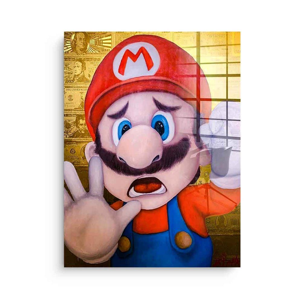 Dotcomcanvas® Acrylglasbild Knocking Mario Acrylglas Acrylglasbild