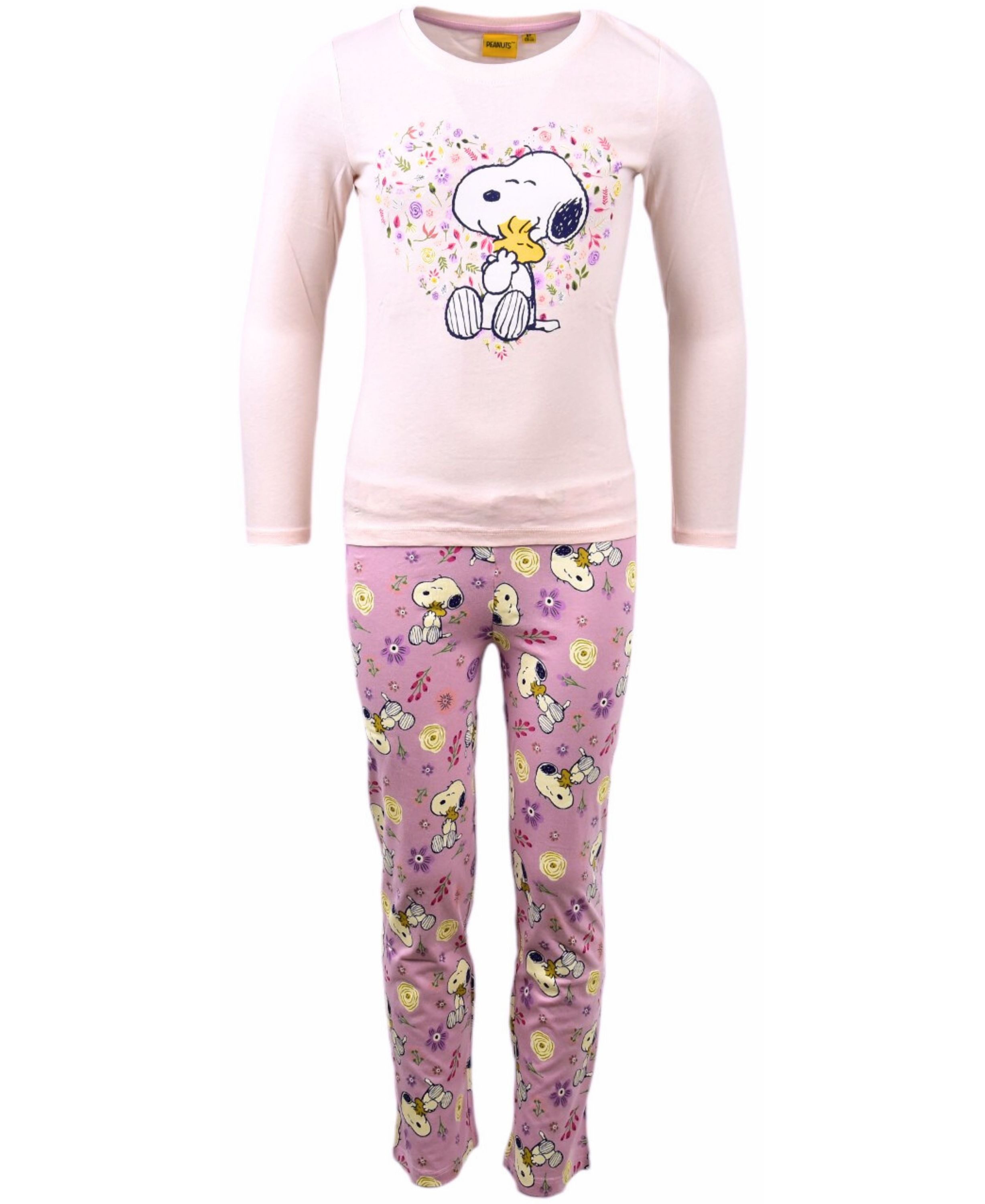 PEANUTS Worldwide LLC Schlafanzug Snoopy (2 tlg) Mädchen Pyjama langarm Gr. 104- 140 cm