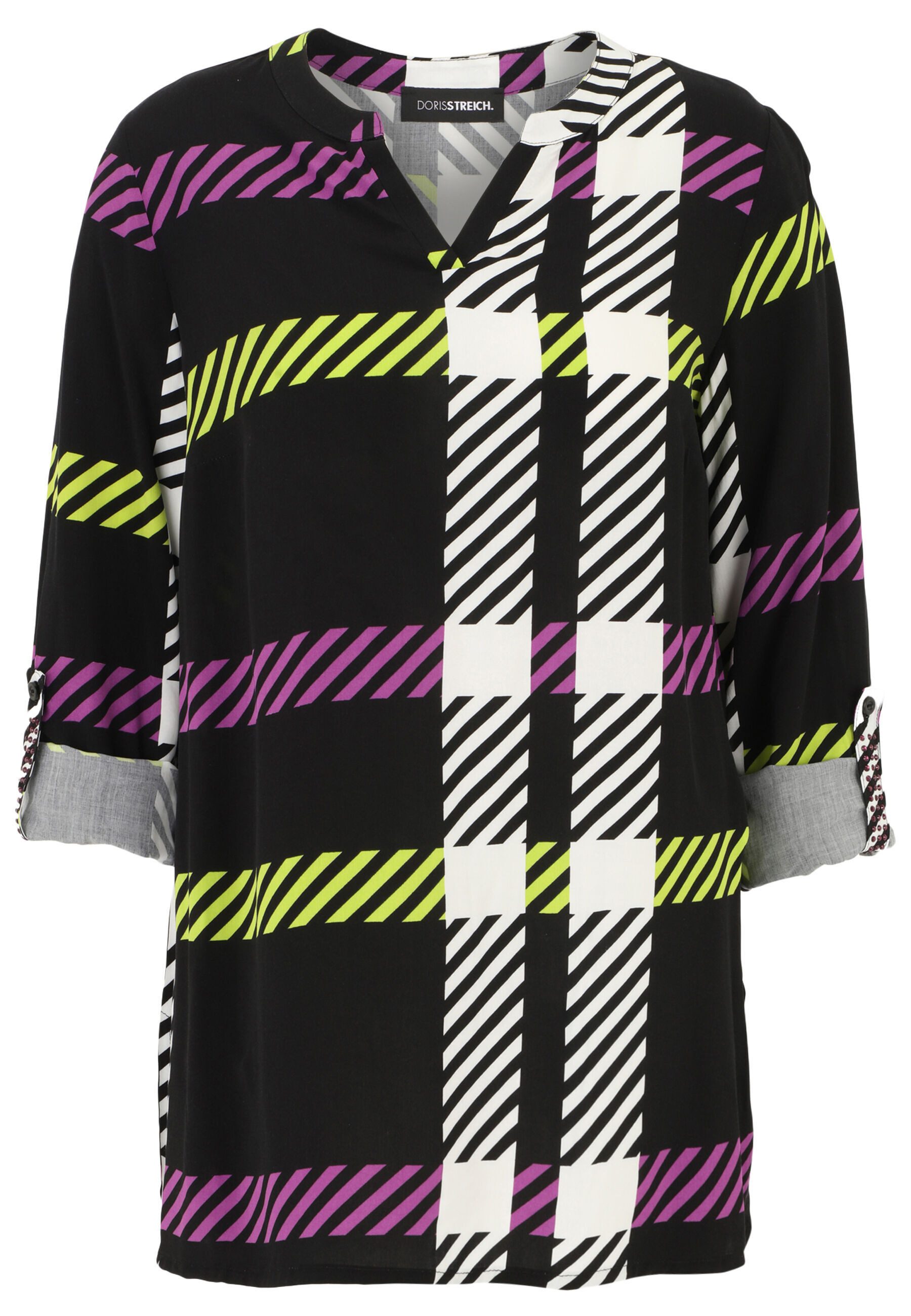 Doris Streich Schluppenbluse mit Karo-Print