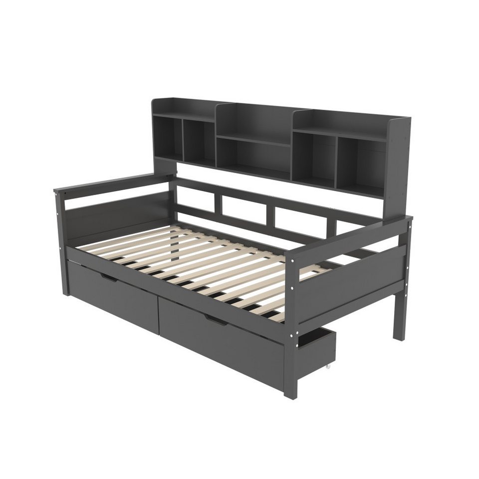Rutaqian Schlafsofa Einzelbett Massivholzbett Kinderbett Jugendbett 5