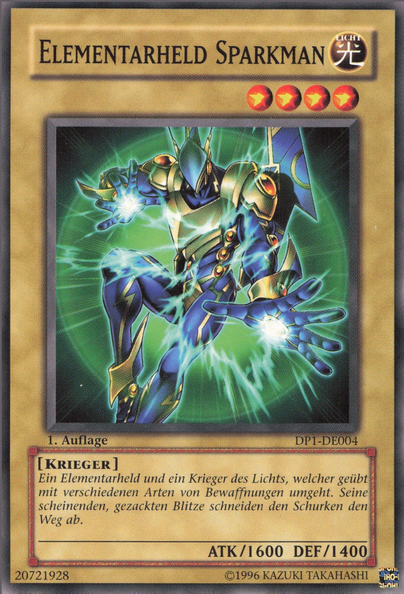 Recollectibles Sammelkarte Yugioh Karte Elementar Held Sparkman Deutsch