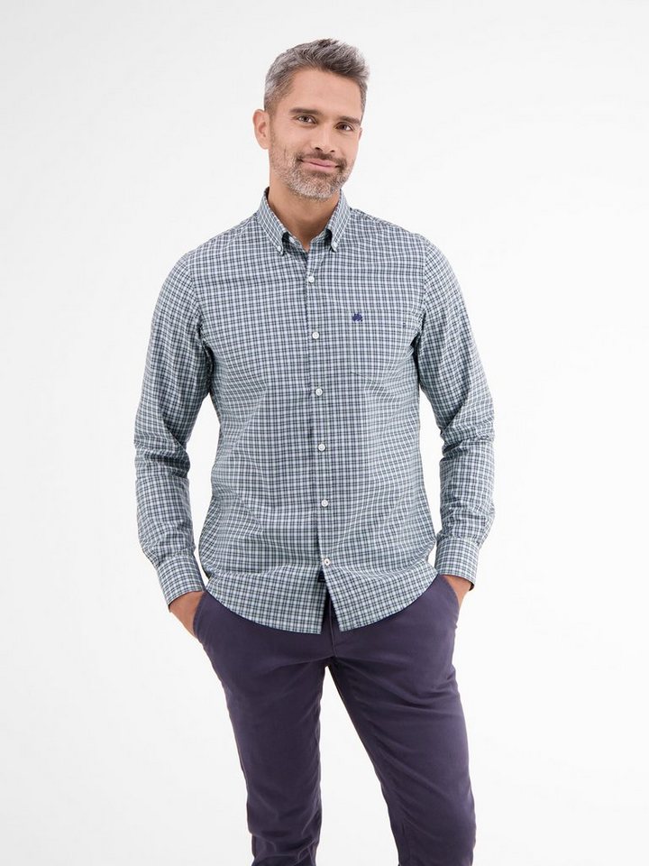 Lerros Langarmhemd Lerros Button Down Hemd Mit Minimal Check