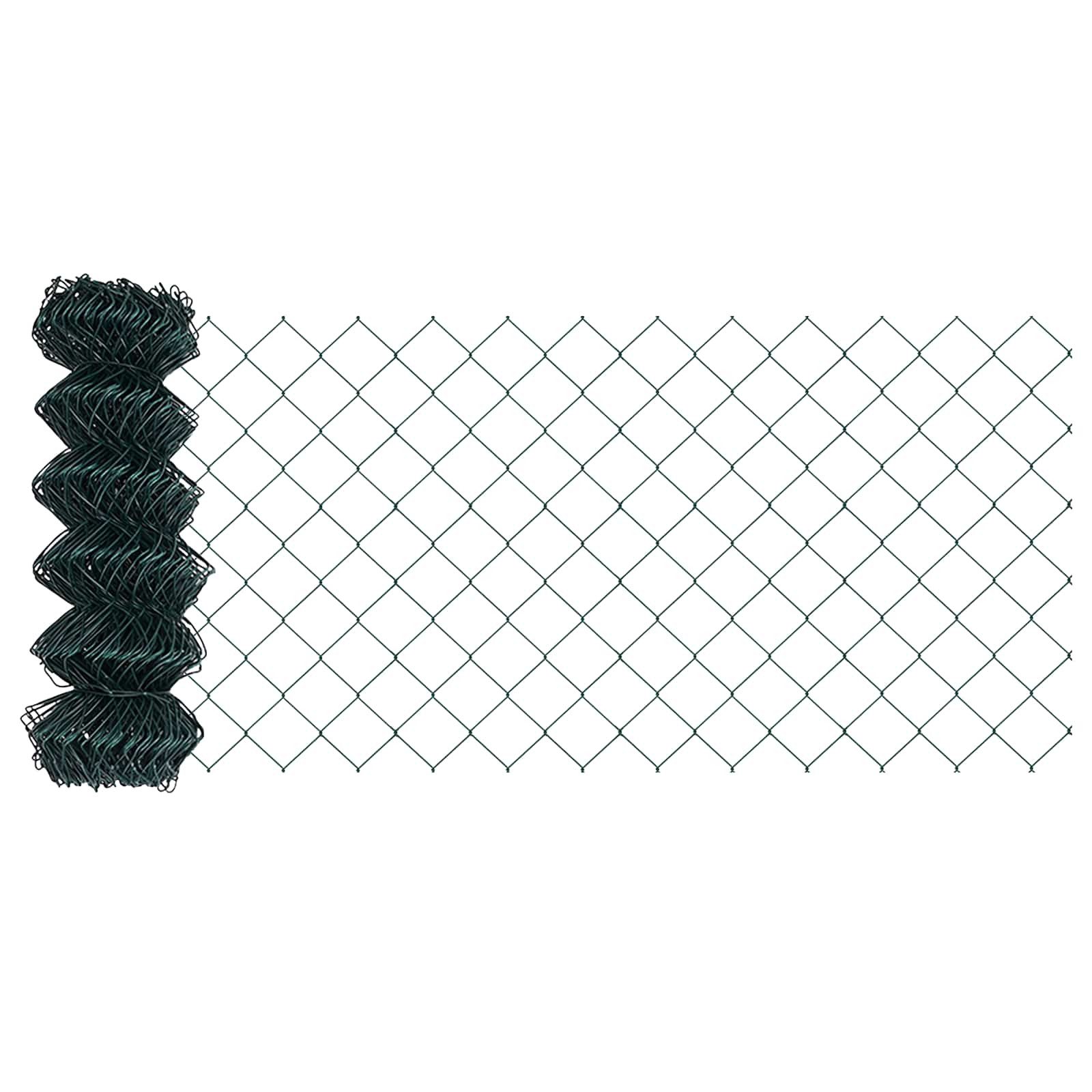 vidaXL Zaun, Kettenzaun Silber 10 x 0,4 m Verzinkter Stahl, Gartenzaun