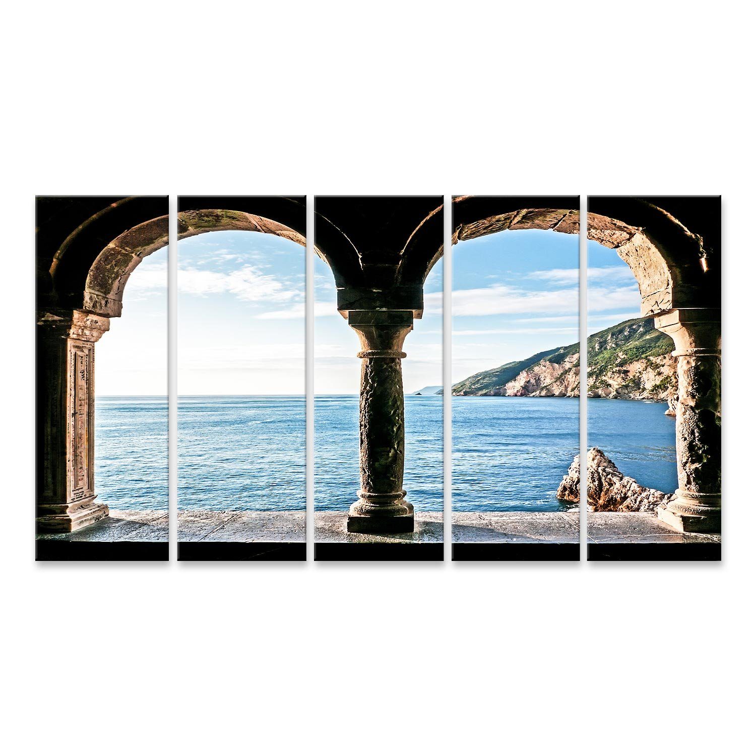 islandburner Leinwandbild Bild auf Leinwand Portovenere Wandbild Poster Kunstdruck Bilder