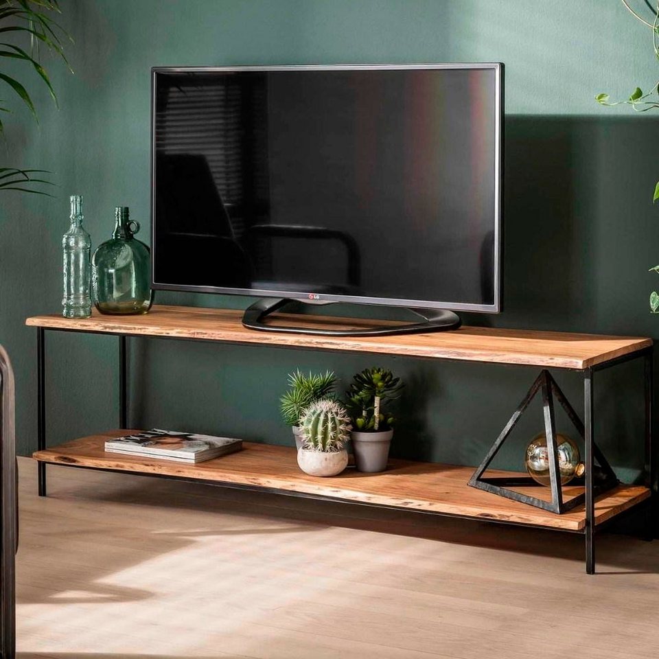 Ringo Living Sideboard Massivholz Tv Lowboard Mana In Natur Hell Und