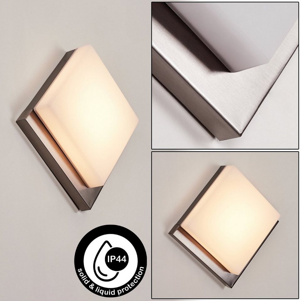 Hofstein Außen Wandleuchte Wandlampe Aus Metallkunststoff In Nickel