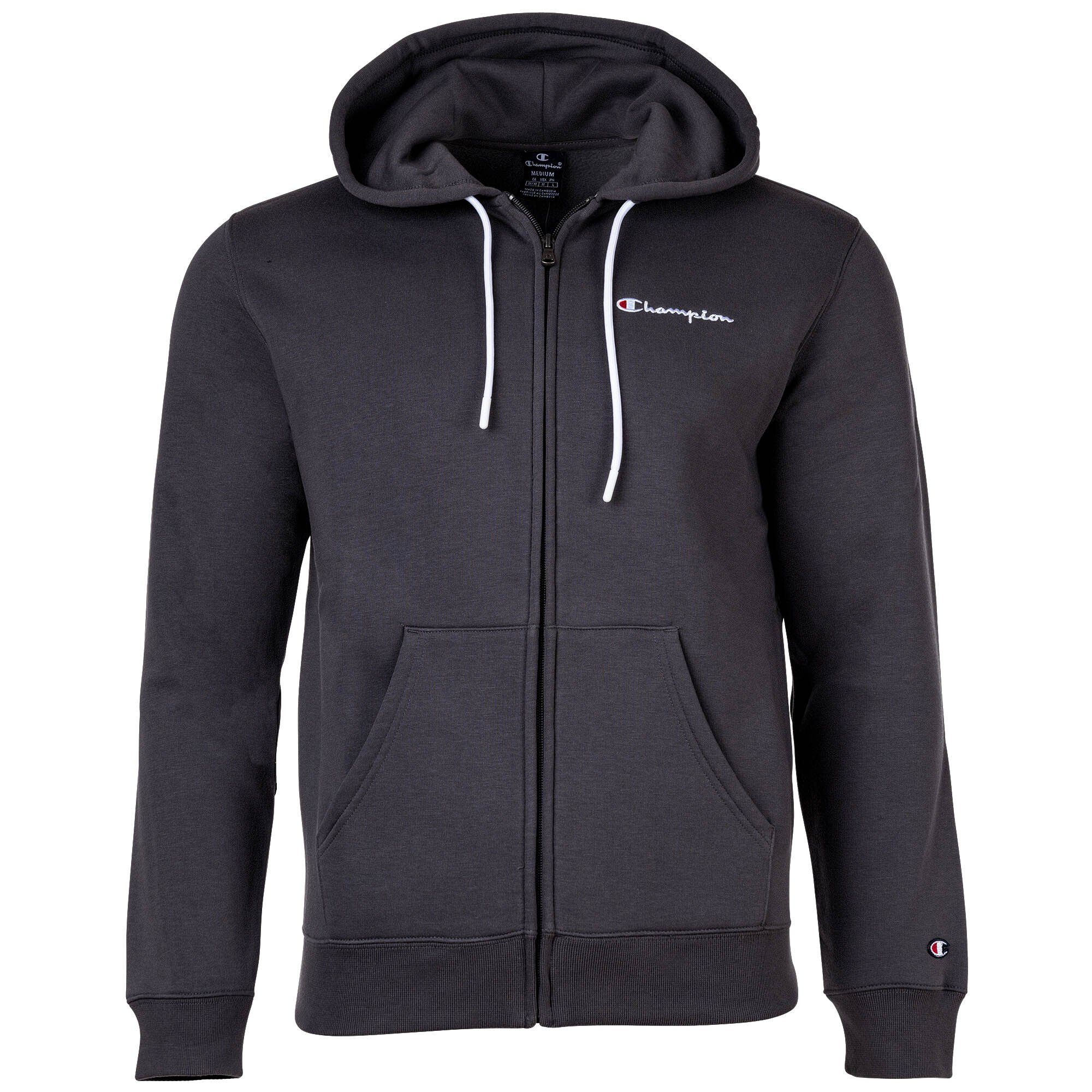 Champion Sweatshirt Herren Sweatjacke - Hooded Full Zip Sweatshirt, Sweat-Qualität aus ...