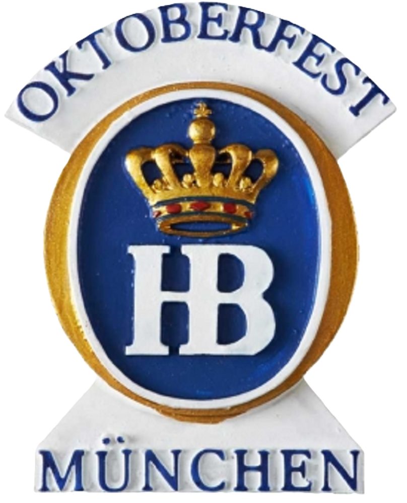 Hofbräuhaus München Magnet HB Logo Oktoberfest, eckig