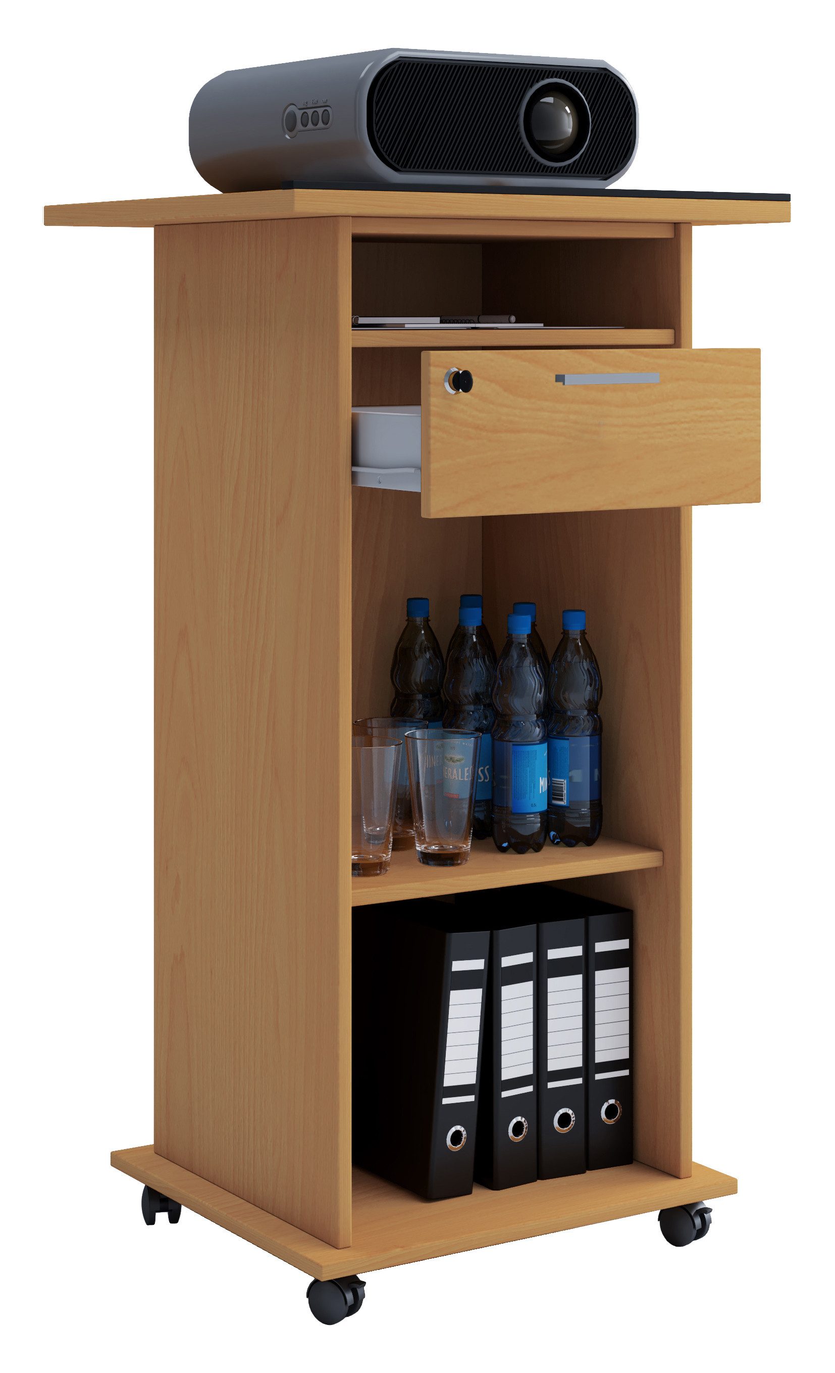 VCM TV-Rack Tisch Möbel Wagen Beamer Projektor Rollen Neta, TV Tisch