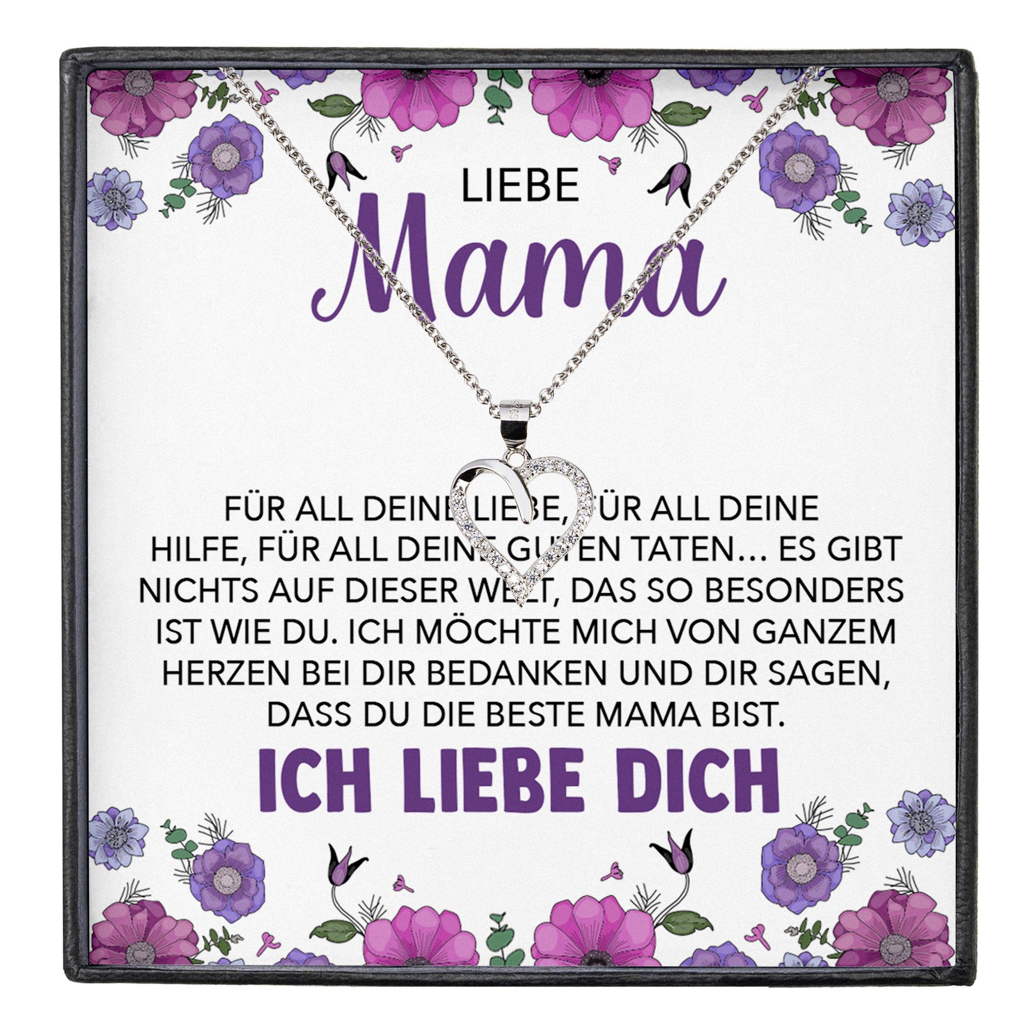 22Feels Schmuckset Mama Geschenk Frauen Mutter Herz Halskette Muttertag ...