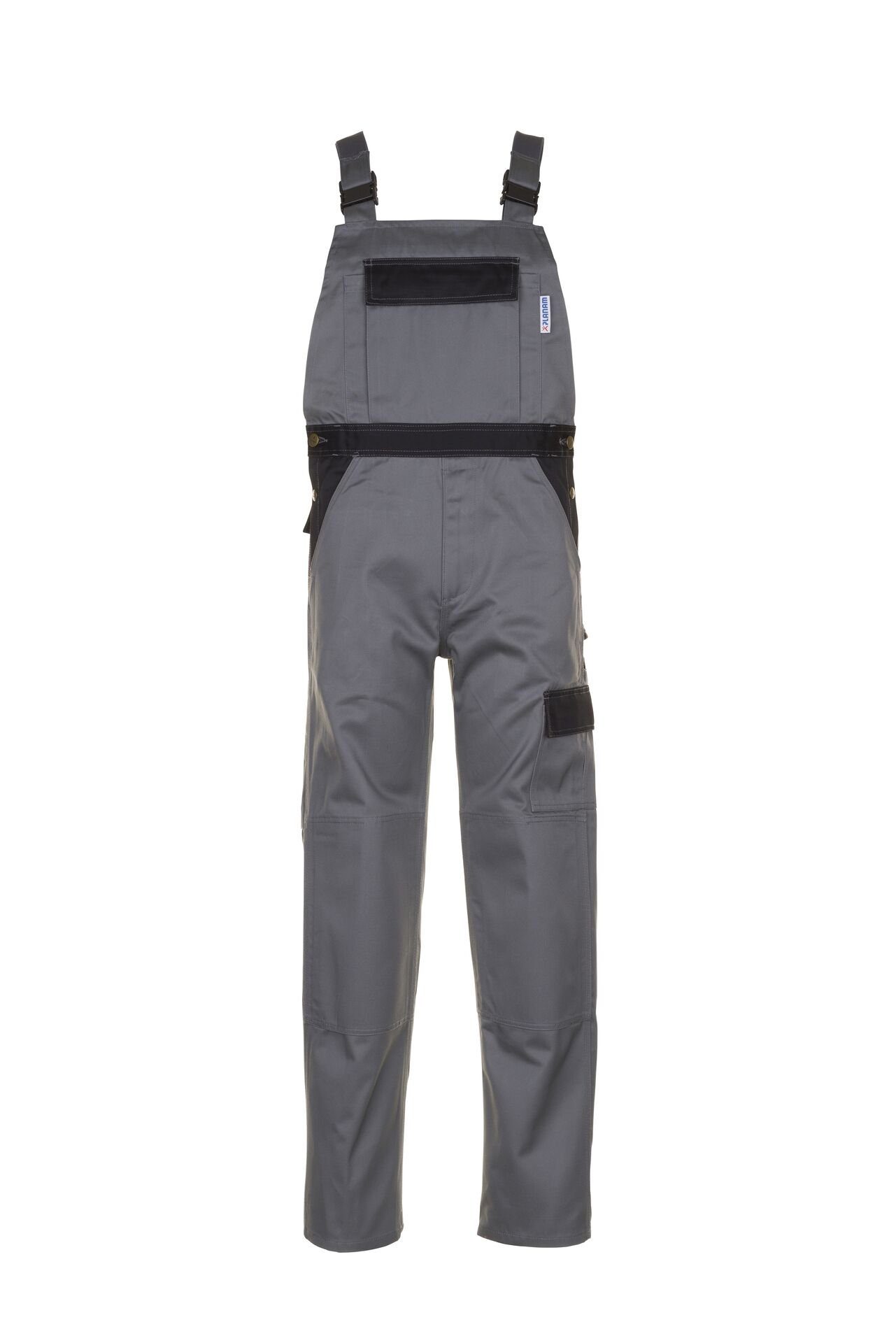 Planam Arbeitslatzhose Latzhose Tristep Grauschwarz Größe 24 1 Tlg