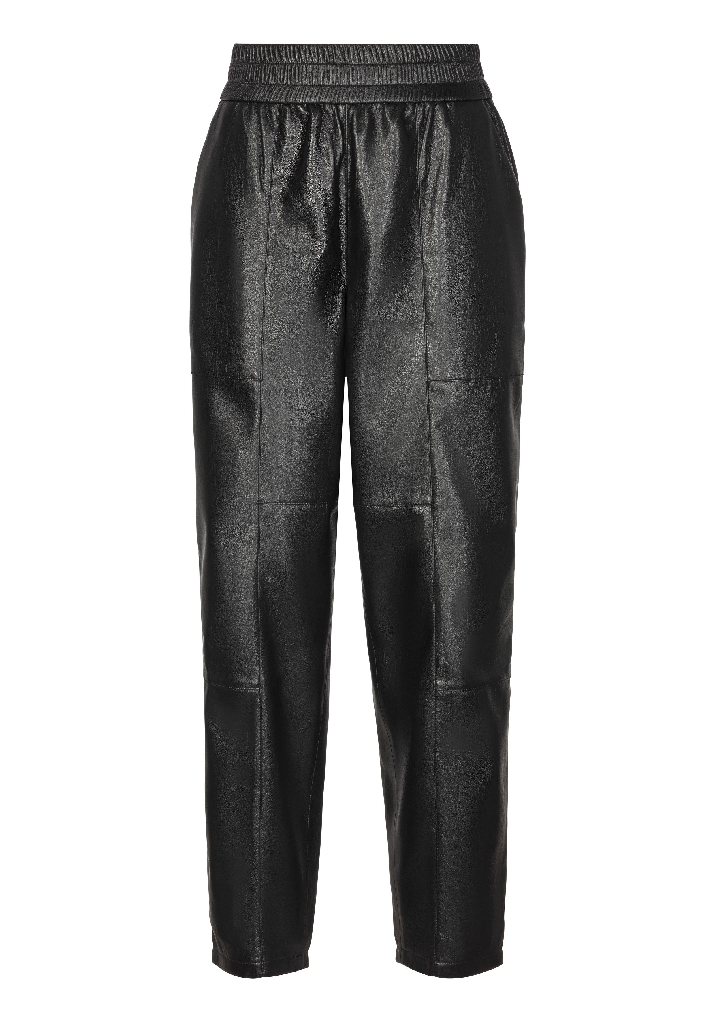 BOSS ORANGE Lederimitathose Taiya2 Premium Damenmode mit elastischem ...