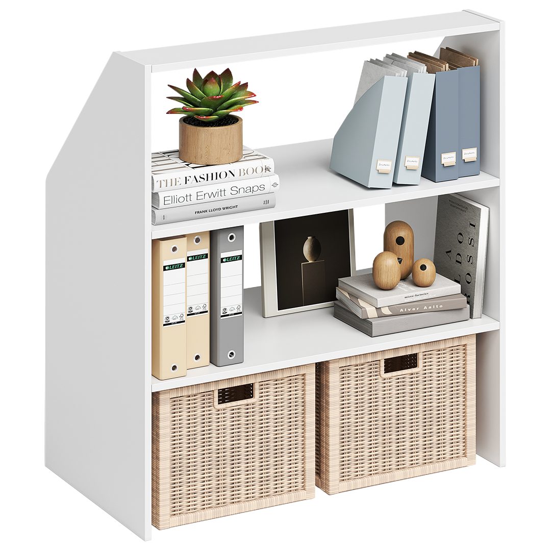 Bellamio Regal Aland Dachschrägenregal 45 Grad-Winkel, Weiß, 90 cm ...