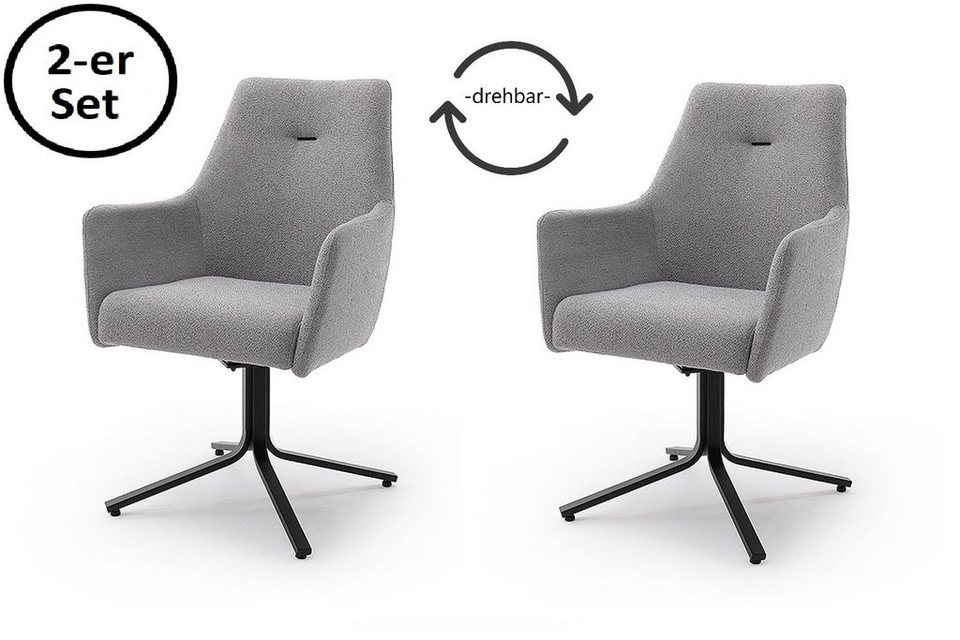 Freiraum Drehstuhl Nakura 2er Set 2 St 2er Set In Grau 60x92x65