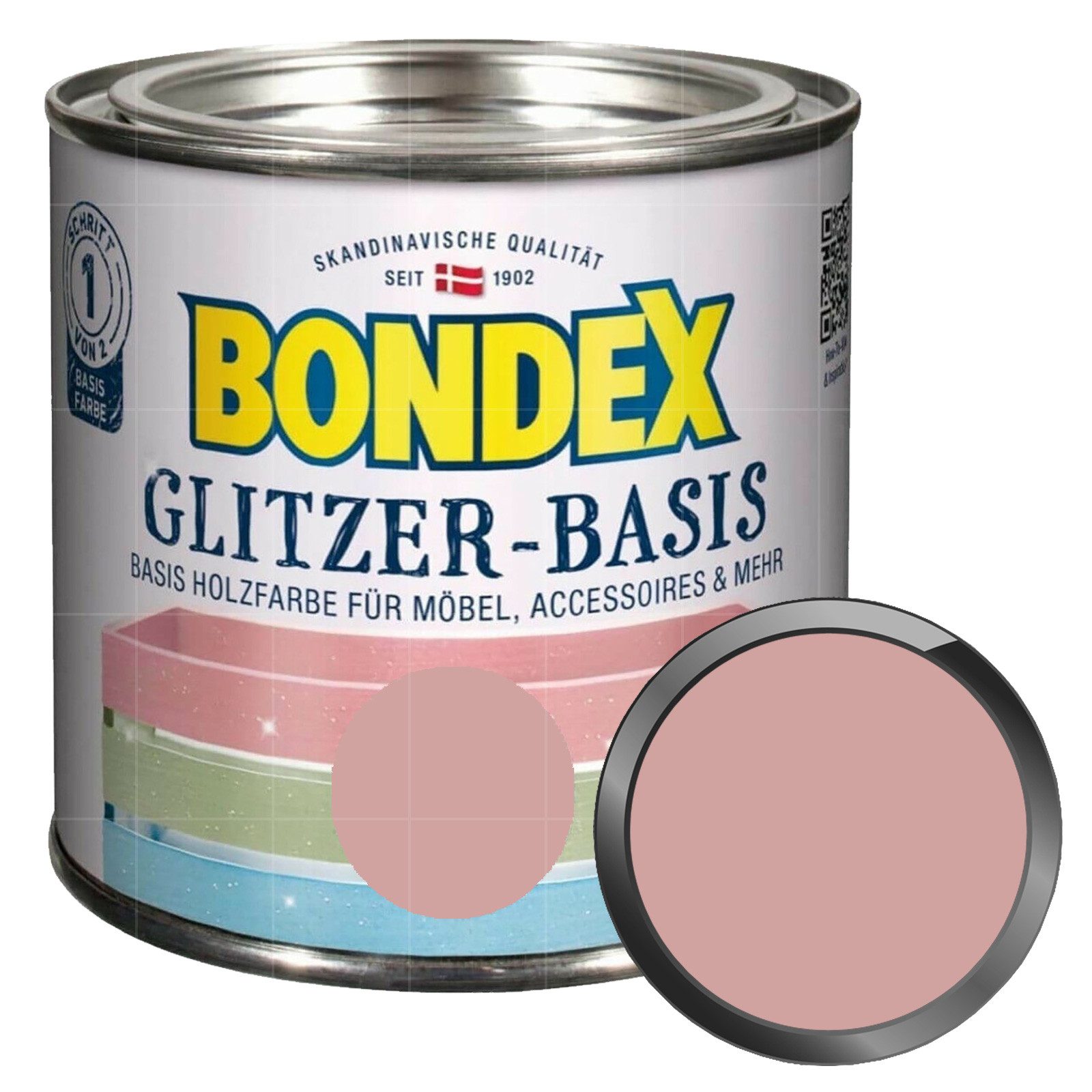 Bondex Acrylfarbe Glitzer Basis - 0.5 Ltr, Möbelfarbe