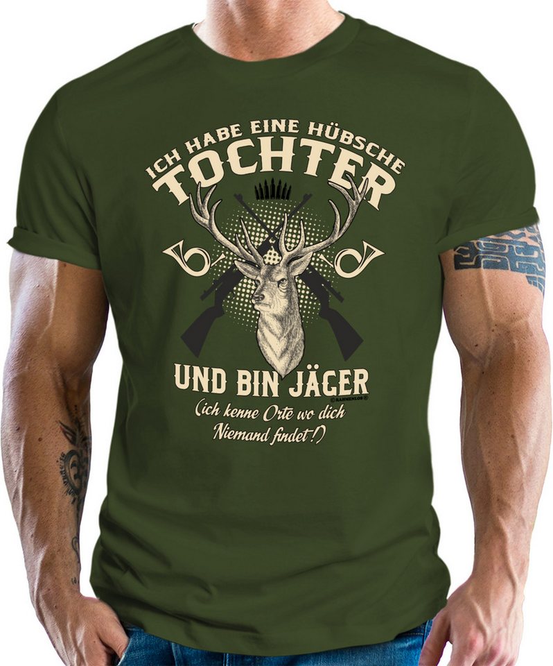 RAHMENLOS® T-Shirt ich habe eine hübsche Tochter und bin Jäger ... RAHMENLOS® T-Shirt ich habe eine hübsche Tochter und bin Jäger ...