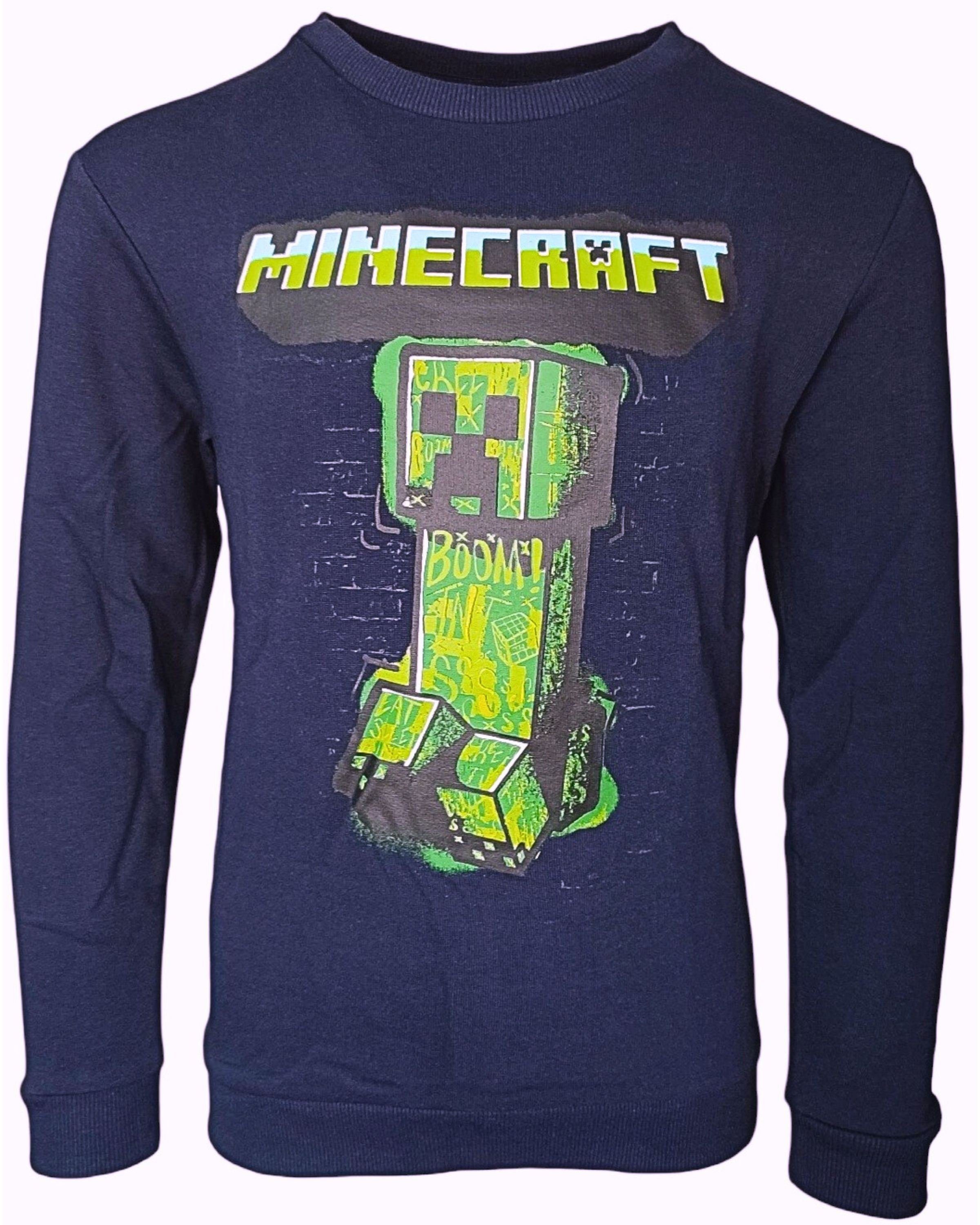 Minecraft Sweatshirt Creeper Jungen Sweat-Pullover Größe 116-152 cm ...