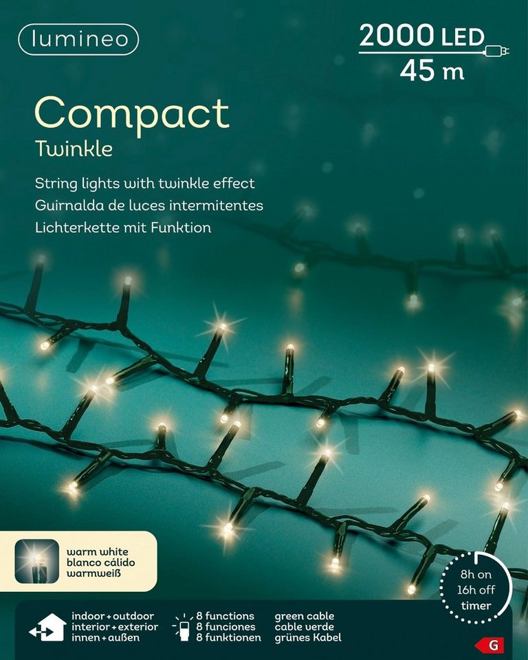 ᐅ Lumineo LED-Lichterkette Lumineo Lichterkette Compact Twinkle 2000 ... ᐅ Lumineo LED-Lichterkette Lumineo Lichterkette Compact Twinkle 2000 ...