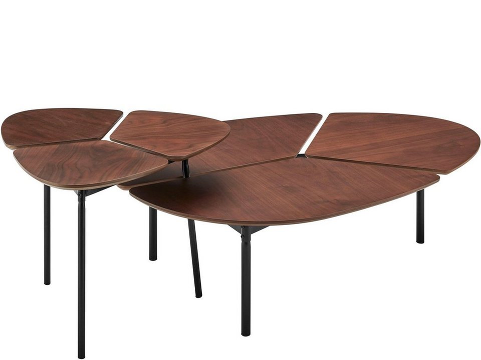 Loft24 Couchtisch Lou 2 St Satztisch Mit Tischplatte In Blattform
