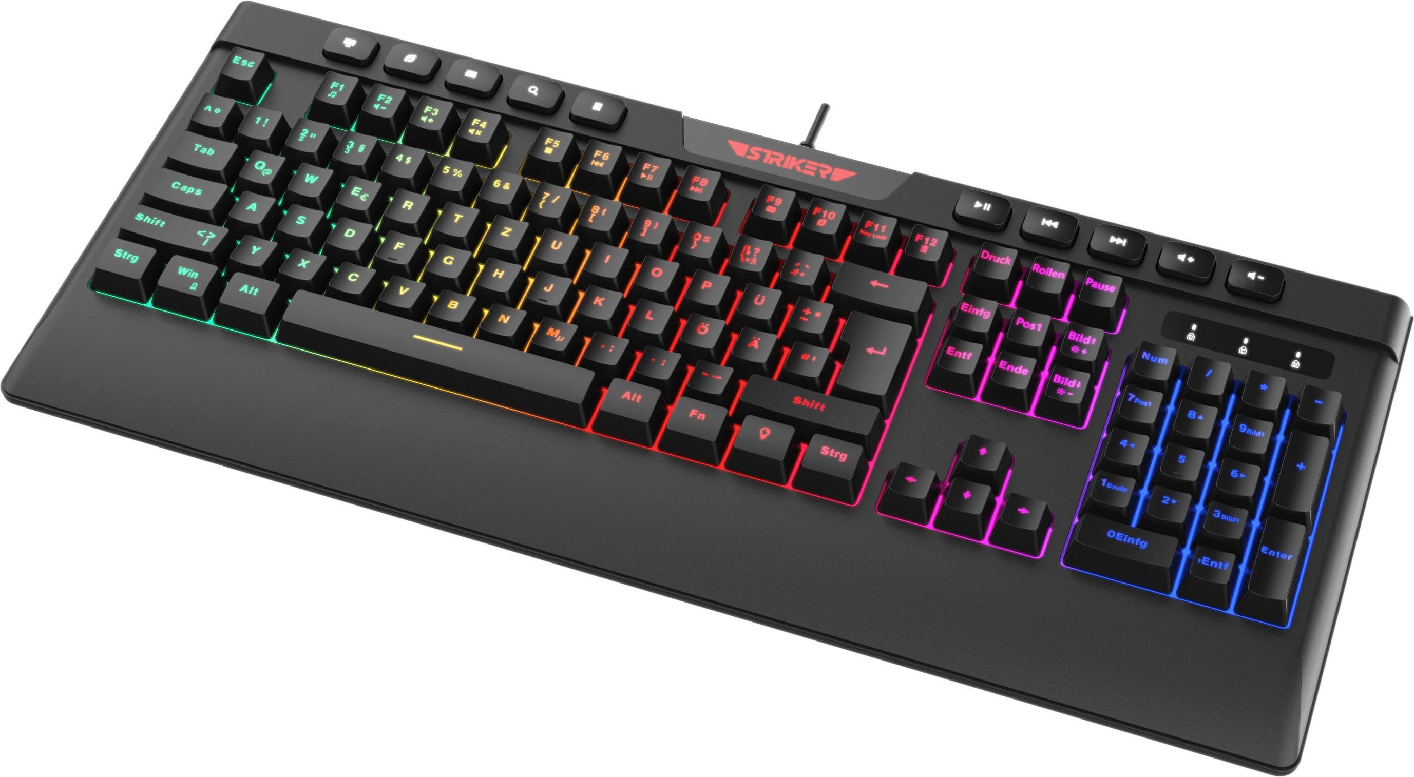 Hyrican Striker ST-GKB8115 (Anti-Ghosting, Multimedia-Tasten, RGB ...