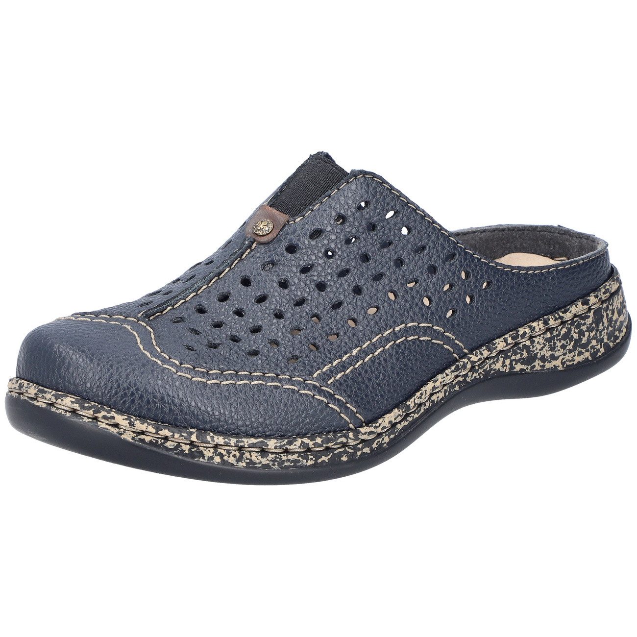 Rieker Clog Schlupfschuh, Hausschuh, Sommerschuh mit Perforation ...