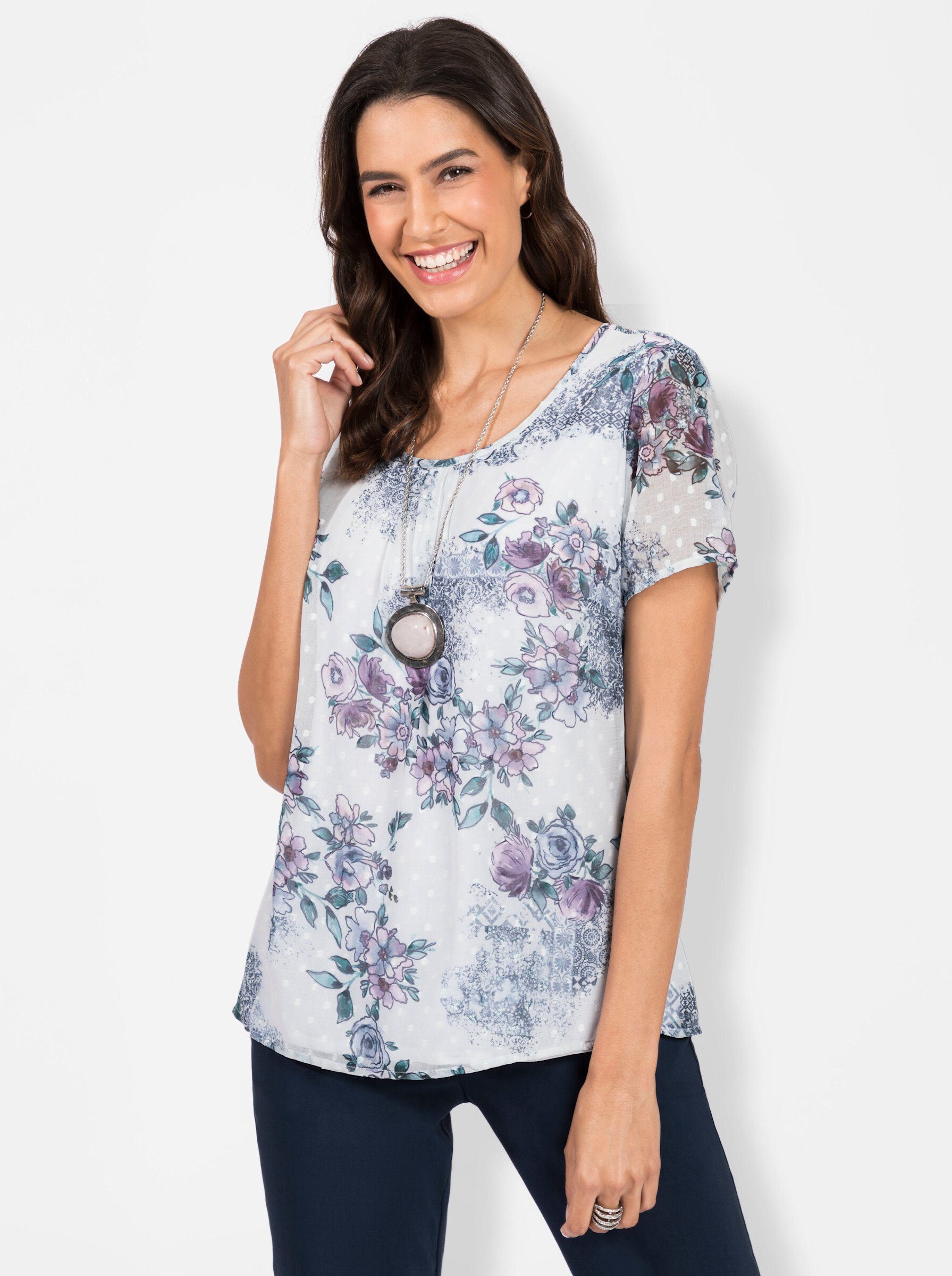 Witt Klassische Bluse Bluse Blickdicht Durch Futter