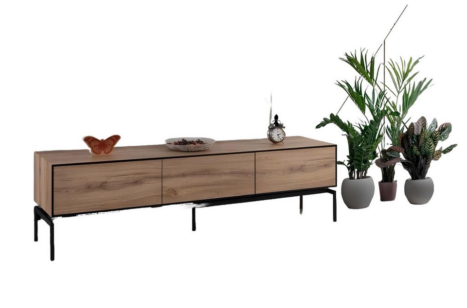 Jvmoebel Lowboard Wohnzimmer Rtv Lowboard Tv Ständer Braun Holz