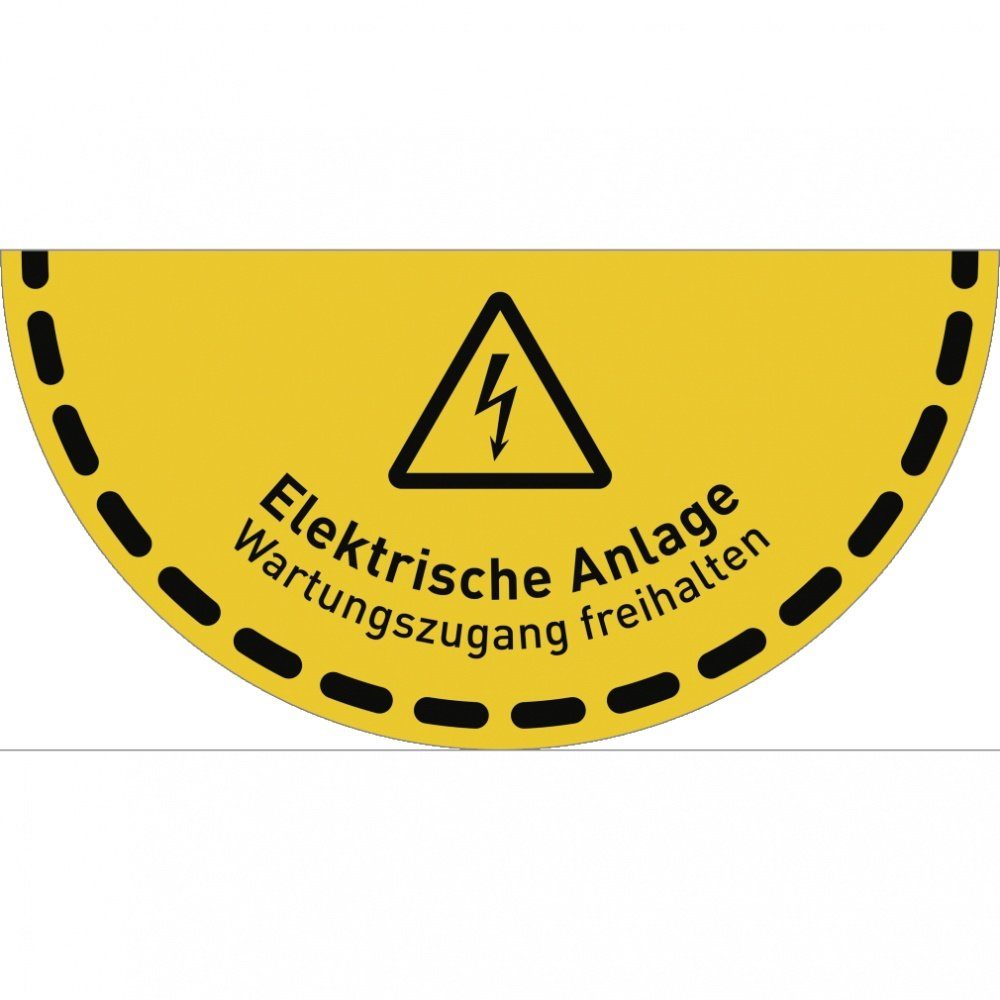 König Werbeanlagen Hinweisschild Fußbodenaufkleber "Elektrische Anlage", Dreifke ...