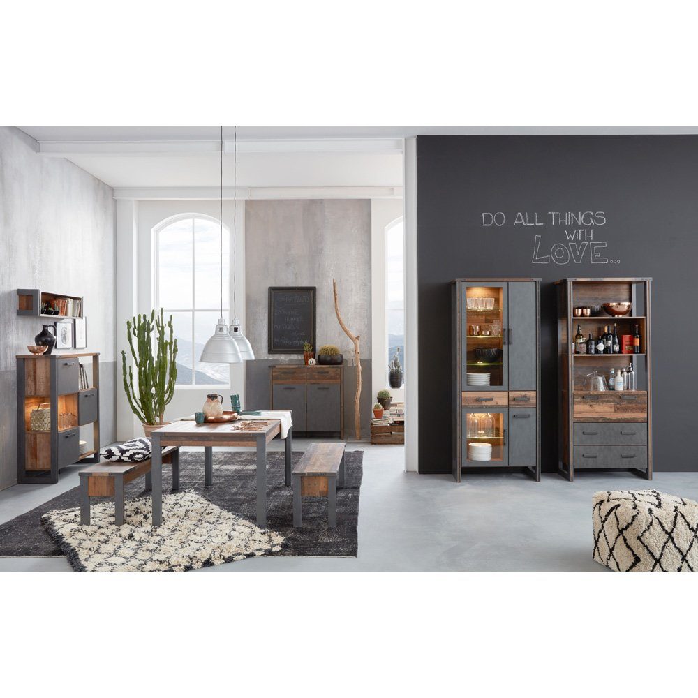 Lomadox Essgruppe Provo 19 Spar Set Mit Beleuchtung Industrial