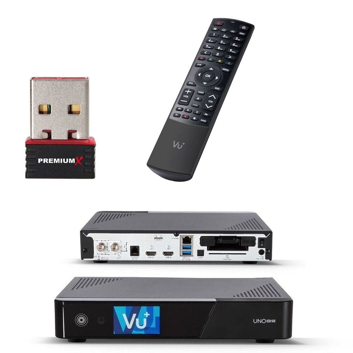 VU+ VU+ UNO 4K SE Sat Receiver DVB-S2 Linux UHD 2160p H.265 mit Wlan ...
