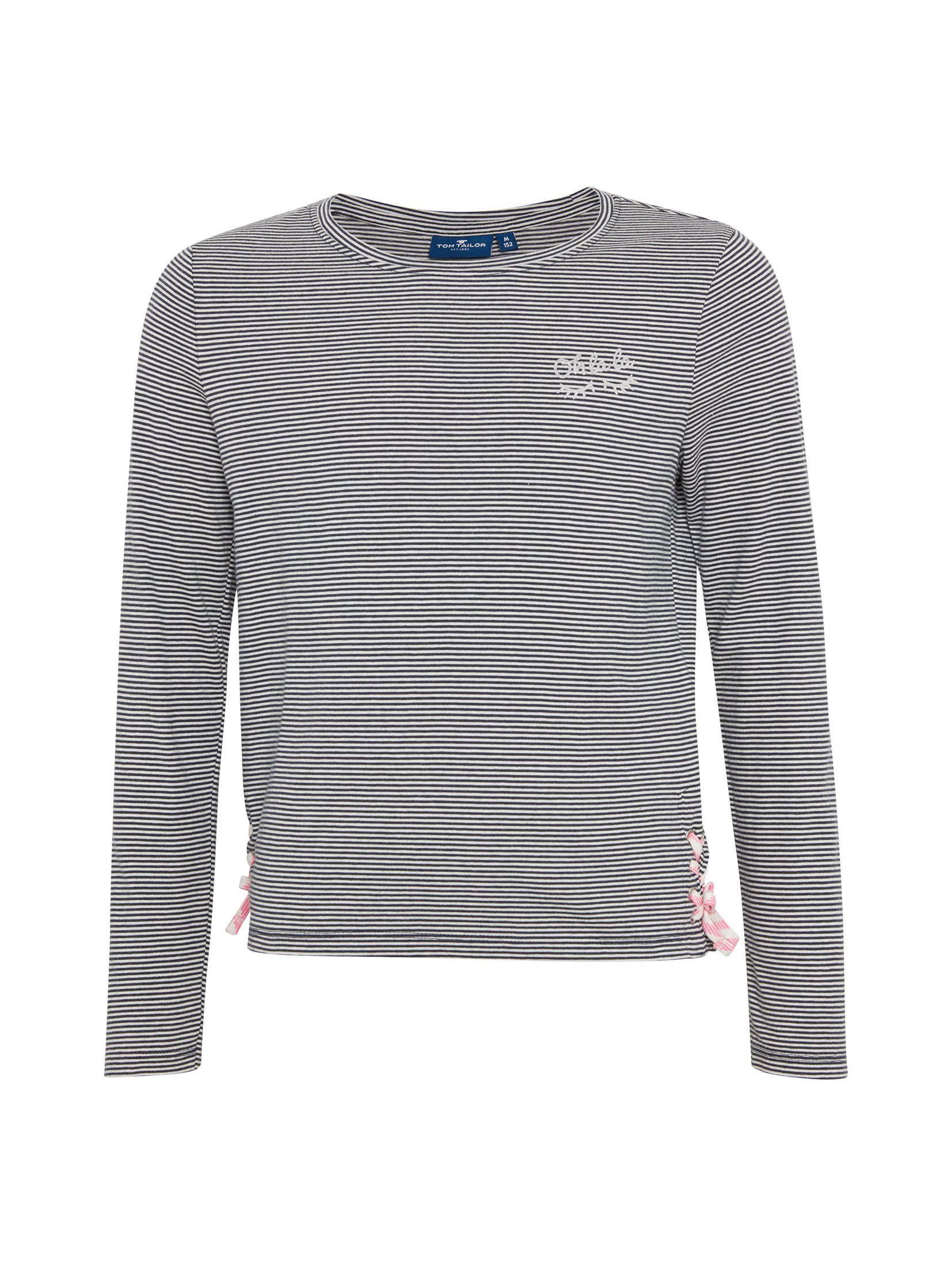 Tom Tailor Sweatshirt Gestreiftes Shirt Mit Artwork Vorne