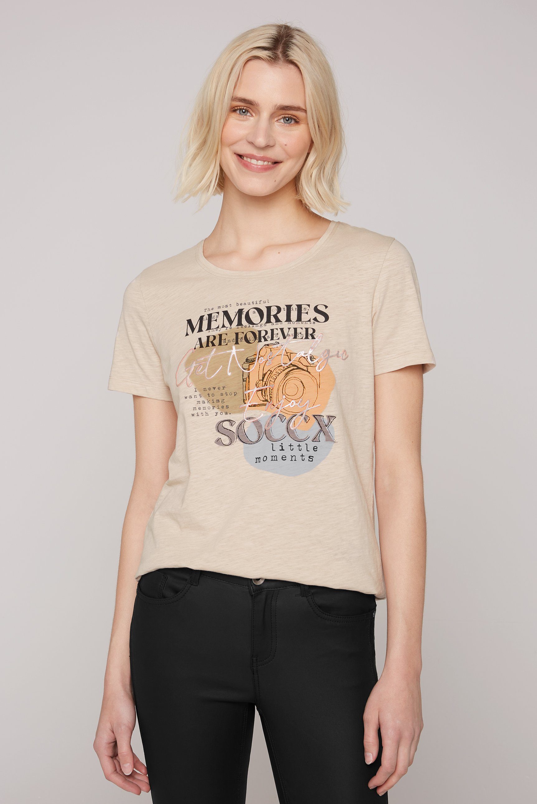 SOCCX Rundhalsshirt mit längerer Rückenpartie, Verlängerte Rückenpartie ...
