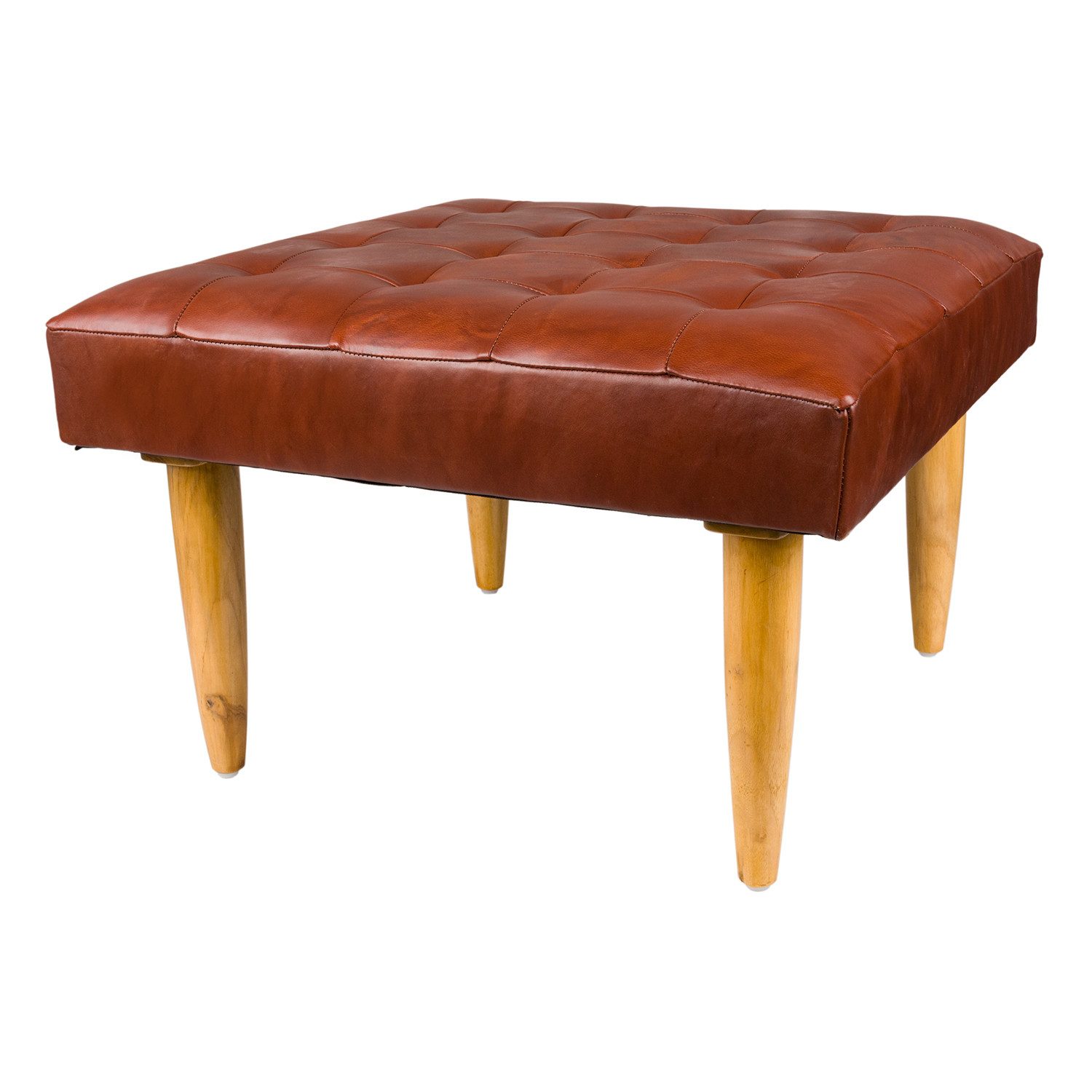 wohnfreuden Sitzhocker Leder-Hocker Malaka braun, 29500
